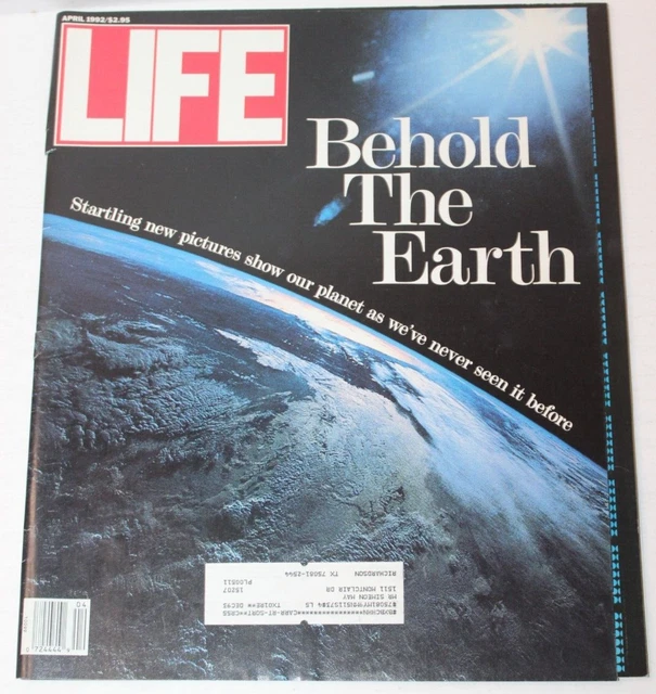 LIFE MAGAZINE BEHOLD the Earth Cover April 1992 Issue Vintage £10.34 ...