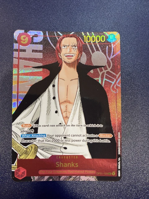 ONE PIECE CARD Game Shanks OP01-120 Alternate Art EUR 45,50 - PicClick FR