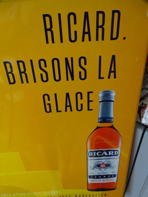 PLV RICARD TOLE No Emaille Plaque Brisons La Glace 2001 Pastis No 51 EUR 22,75 - PicClick FR
