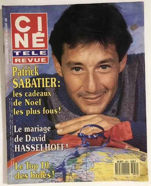 CINE REVUE N°51/1989-PATRICK SABATIER-DAVID HASSELHOFF-JEAN PIAT-DAVID ...