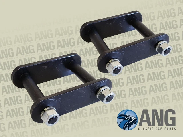 MGA, MGB, MGB-GT, MGC, MGC-GT REAR SPRING SHACKLE PINS & PLATES KIT x 2 ...