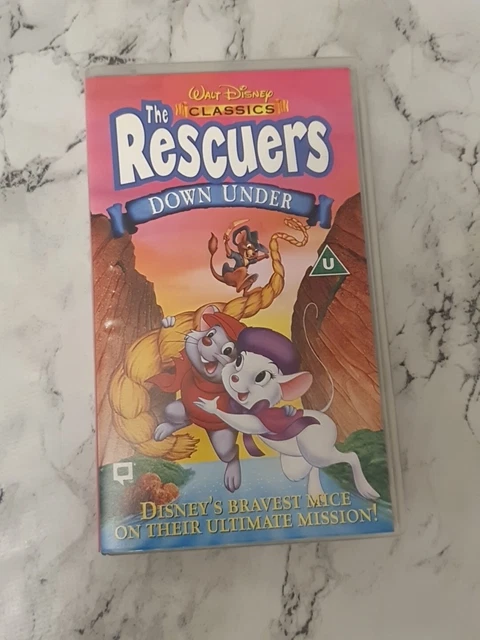 THE RESCUERS DOWN Under VHS/SUR, 1997 Disney Classics VHS Video Tape ...
