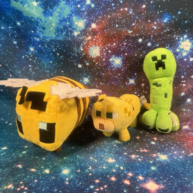 MOJANG MATTEL MINECRAFT Soft Toys Bumble Bee Creeper & Cat Bundle £9.99 ...