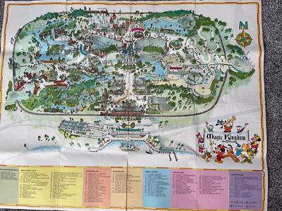 VINTAGE WALT DISNEY Disneyworld Magic Kingdom Guide Map 1977 £42.61 ...