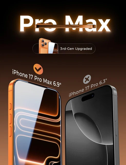 MAGIC JOHN 3RD Gen Upgraded for iPhone 17 17 Pro Max 6.9inch, Clear $43 ...