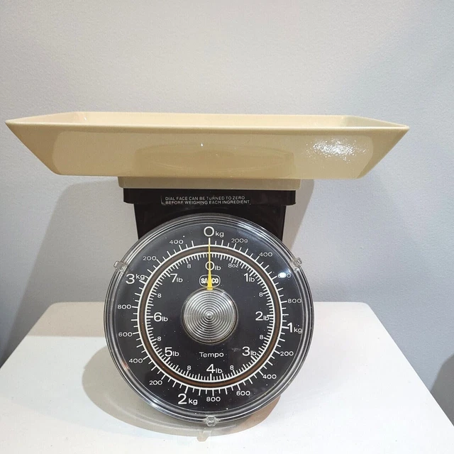 VINTAGE SABCO BROWN/CREAM Retro 70's Kitchen Scales $35.00 - PicClick AU