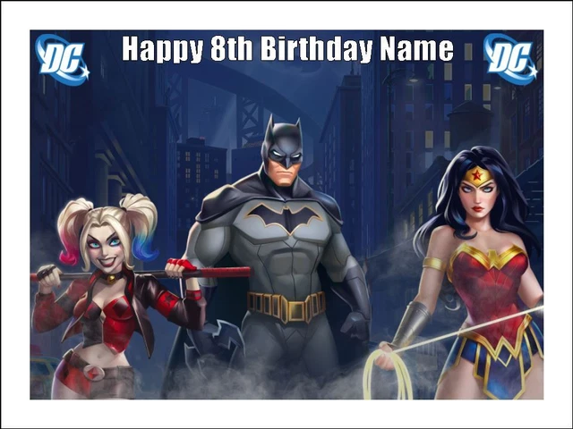 DC SUPERHERO CAKE Topper Edible Birthday Cake Decoration $21.95 ...