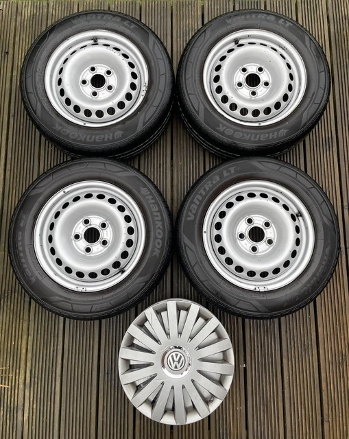 4 X VOLKSWAGEN T5 T6 Steel Wheels with 205 65 16 Premium Hankook Tyres ...