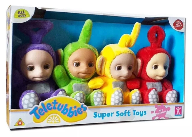 TELETUBBIES CB SUPER Soft Plush Toys FULL SET Dipsy Lala Po Tinky Winky ...