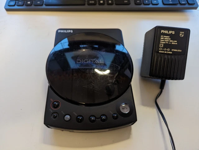 VINTAGE PHILIPS AZ6893/05 Portable CD Player with original charger ...