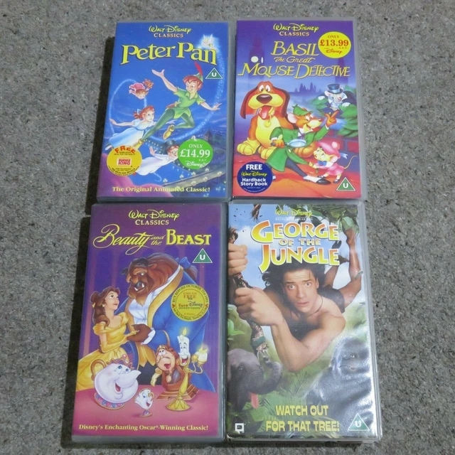 WALT DISNEY CLASSICS x 4 VHS Video Bundle Animated Films Kids Vintage ...