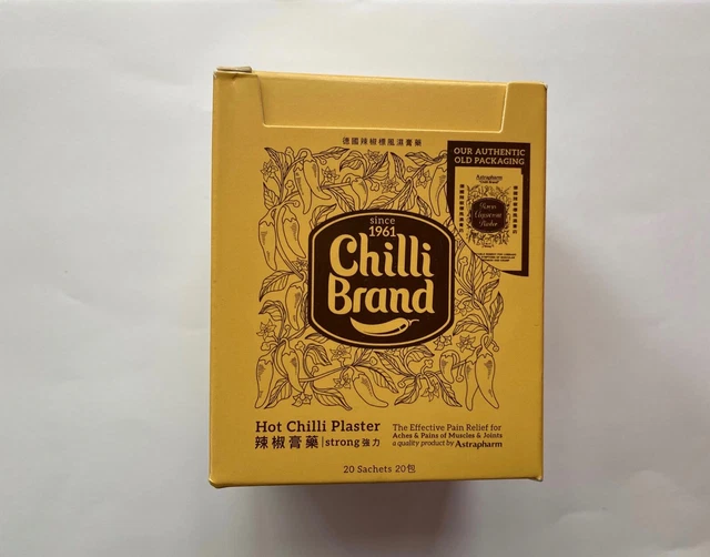 20 PACK ASTRAPHARM “Chilli Brand ” Porous Capsicum Plasters- Strong 160 ...