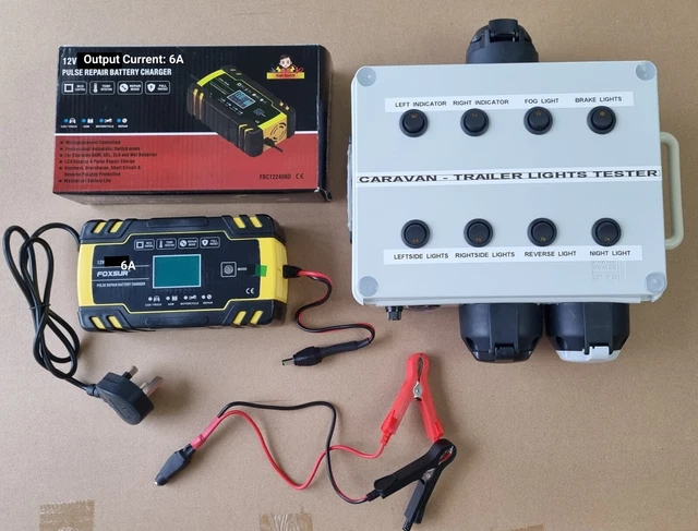 7 & 13 pin Testbox C/W 2USB QC3 Leisure Towing Trailer Car Caravan ATC ...