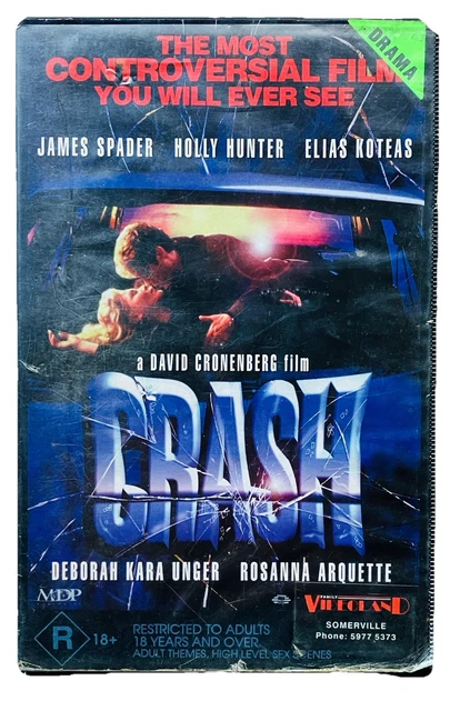 RARE CRASH (1996) VHS Video Tape ~ David Cronenberg Cult Classic Ex ...