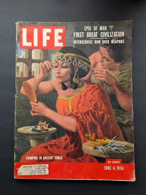 LIFE MAGAZINE JUNE 4 1956 Epic Of Man Part V Primping In Ancient Sumer ...