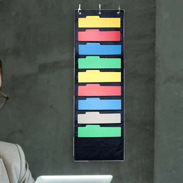 HEAVY DUTY HANGING Storage Chart with 3 Over Door Hangers Organize ...