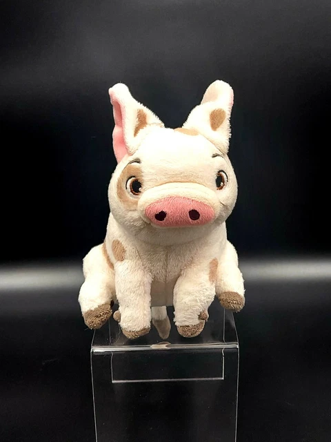 THE DISNEY STORE Moana Pua the Pig Stuffed Animal Plush White Gray Pet ...