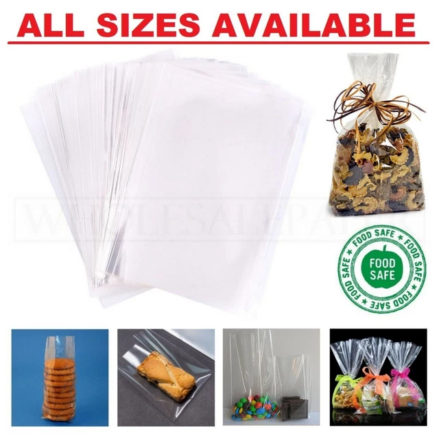 CLEAR BAGS FOR Sweets Gifts Cards Wax Melts Cookies Plastic Poly ...