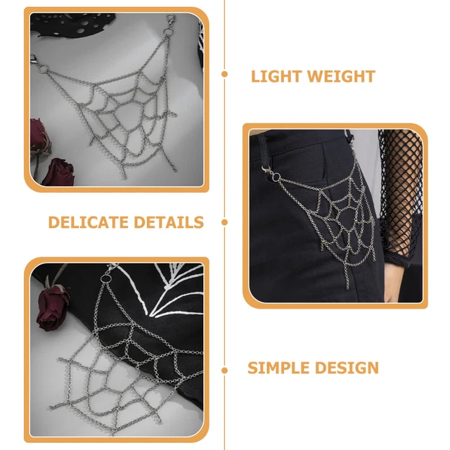 CHAÎNE DE PANTALONS Web Spider Chaîne de chaîne de jeans punk Chaîne ...
