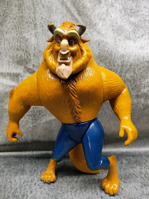 VINTAGE BEAUTY AND the Beast Disney 90s Beast 9”Plastic Action Figure ...