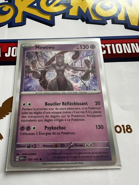 CARTE POKEMON MEWTWO 150/165 HOLO REVERSE EV3.5 MEW 151 FR NEUF EUR 9,99 - PicClick FR