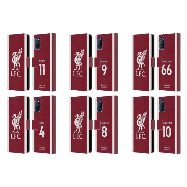LIVERPOOL FC LFC 2023/24 Players Home Kit Pu Leather Book Case For Oppo ...