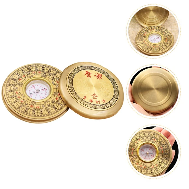PORTABLE ALLOY CHINESE Compass Chinese Ancient Compass Vintage Alloy ...