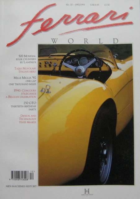FERRARI WORLD MAGAZINE No.20 December 1992/Jan 1993 500 Mondial, 456 GT ...
