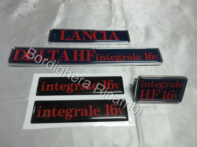 LANCIA DELTA HF Full 16V Coat Of Arms Written Acronym Logo Plate Badge ...