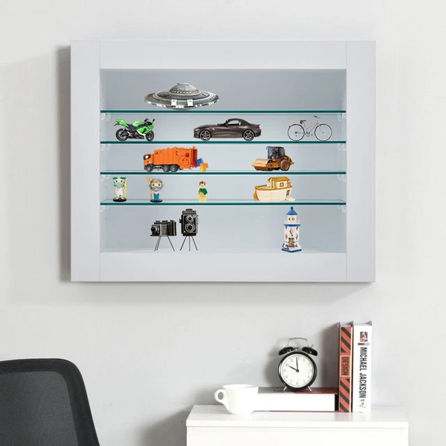 MODERN WOODEN WALL Display Cabinet Model Collections Storage Cupboard ...