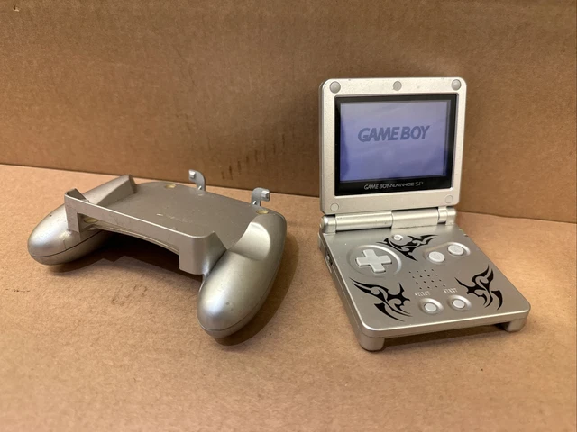 NINTENDO GAME BOY Advance SP Handheld Console Tribal Silver - No ...