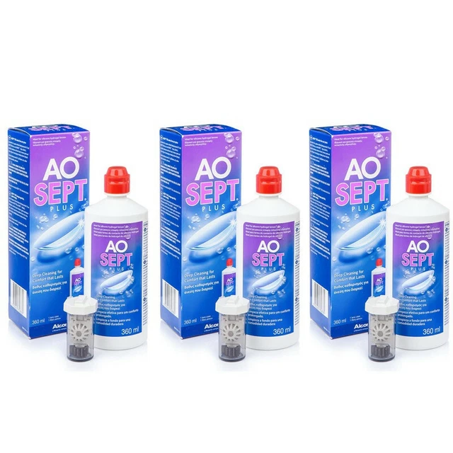 AOSEPT PLUS® CON HYDRAGLYDE® ALCON SOLUZIONE 360 ML Offerta 3 pezzi X 360 ml EUR 43,90 - PicClick IT