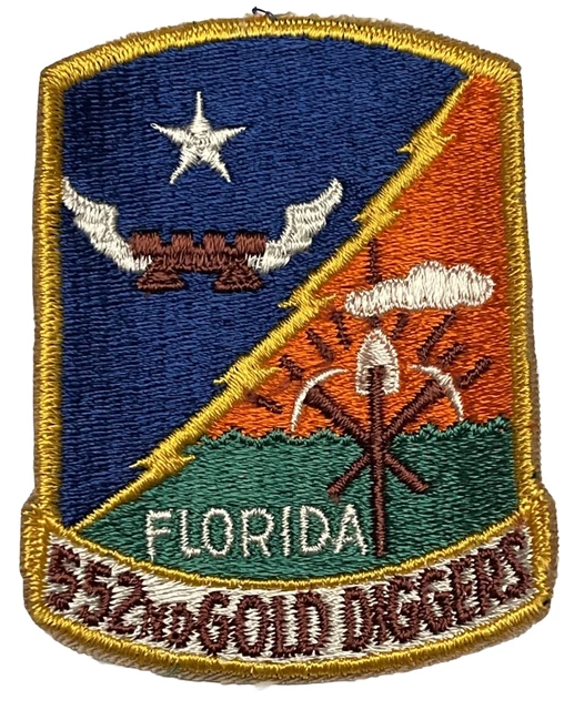 USAF PATCH 552ND AEW&C Wing Gold Digger US Air Force McClellan AFB ...