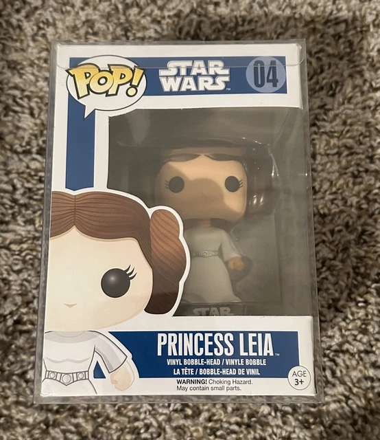 FUNKO POP STAR Wars Princess Leia 04 Blue Box Large Font Vaulted W ...