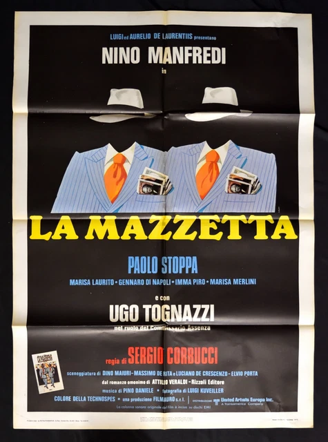 MANIFESTO LA MAZZETTA nino manfredi paolo stoppa ugo tognazzi A192 EUR ...