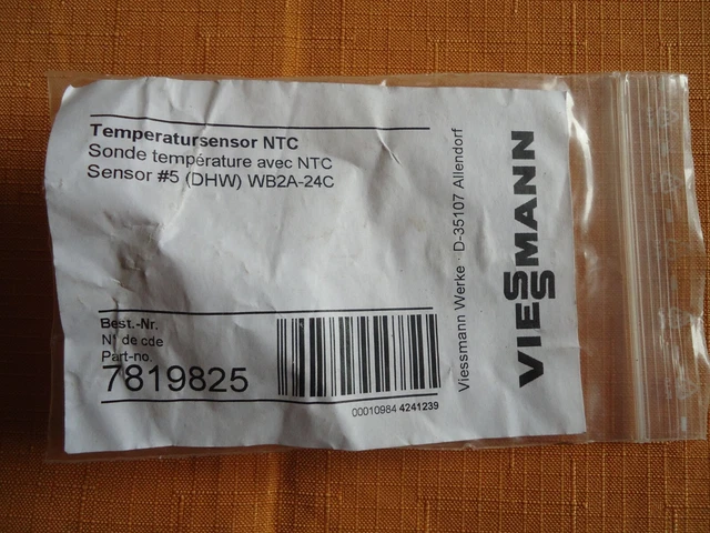 VIESSMANN TEMPERATURE SENSOR NTC for Vitopend, Condutherm, Vitodens. £ ...