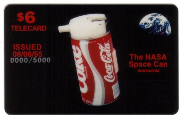 NASA SPACE CAN With Coca-Cola (Coke) Logo 0000/5000 SPECIMEN Phone Card ...
