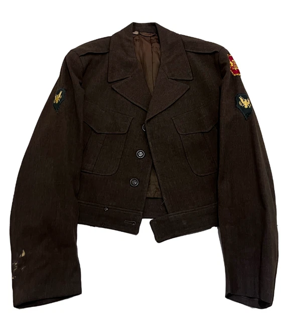 VINTAGE WW2 IKE Jacket With National Guard Patch £135.35 - PicClick UK