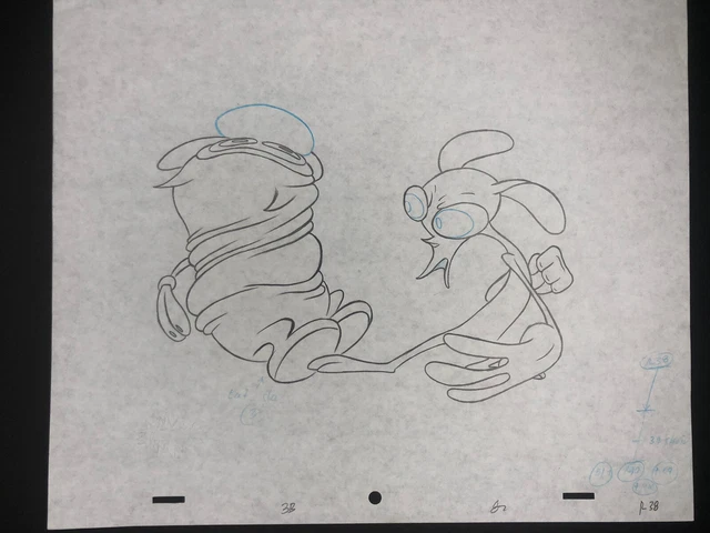REN AND STIMPY Animation Cel CONCEPT ART STORYBOARD Nickelodeon £123.05 ...
