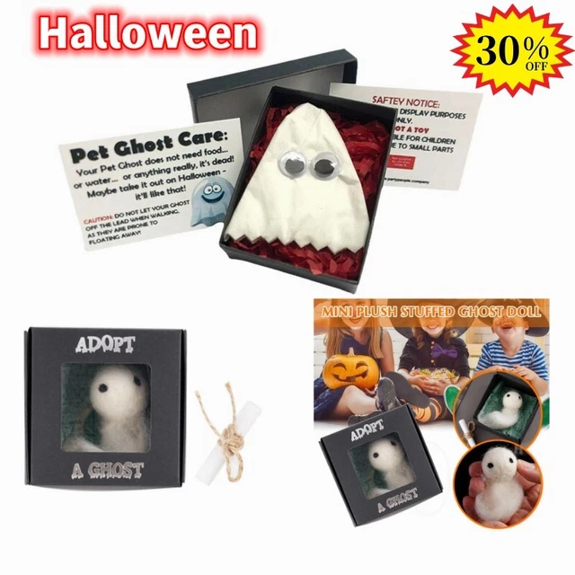 ADOPT A GHOST-MINI Pet Ghost ,Halloween Cute LittlePocket Ghost With ...