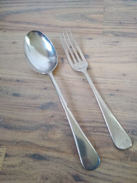 WW2 DATED BRITISH Army Serving Fork & Spoon Cutlery 1942 1944 £12.99 ...