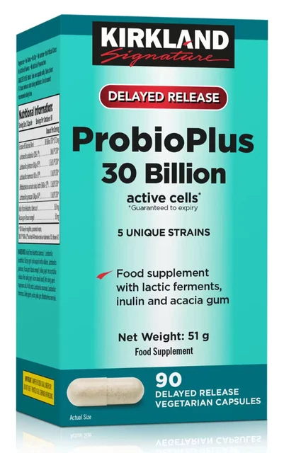 KIRKLAND SIGNATURE PROBIOPLUS 30 Billion Probio Plus Food Supplement 90 ...