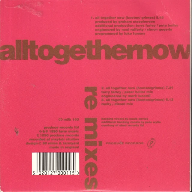 FARM ALL TOGETHER Now CD UK Produ 1990 card sleeve b/w terry faller ...