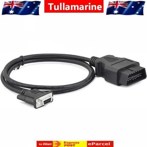 Db9 9pin Serial Rs232 Female Port To Male Obd2 16 Pin Obd Cable Adapter Cord New 2665 