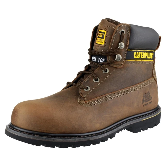 CATERPILLAR HOLTON SAFETY Boot Brown Two speed lacing hooks for a ...