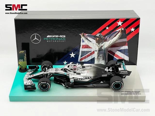 MERCEDES F1 W10 #44 Lewis Hamilton USA GP 2019 6x Weltmeister 1:18 ...