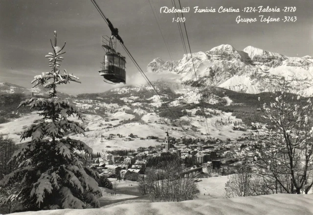CARTOLINA ITALIA DOLOMITI FUNIVIA CORTINA D'AMPEZZO FALORIA ITALY ...