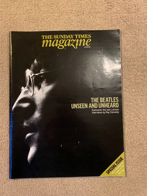 THE BEATLES - The Sunday Times colour supplement 6/9/2009 £4.00 ...