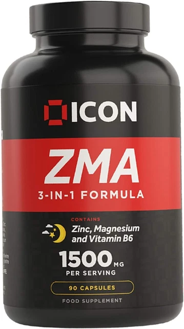 ZMA SUPPLEMENT, 1500MG Per Serving, 1 Month Supply, Pack of 90 ZMA ...