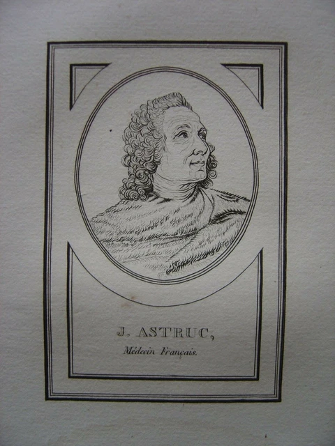 GRAVURE AU TRAIT Portrait de Jean ASTRUC Médecin né à Sauve EUR 9,90 ...